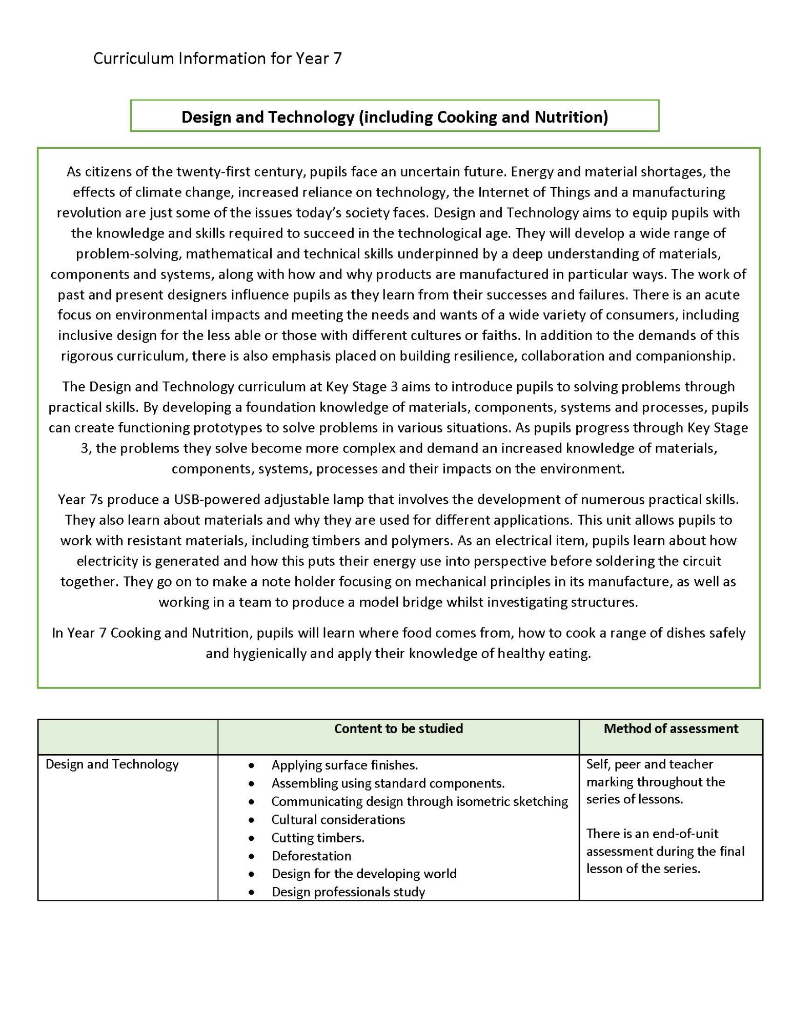 Upton Hall School - Year 7