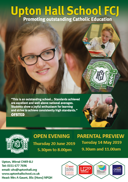 Upton Hall School - Upton Open Events.....